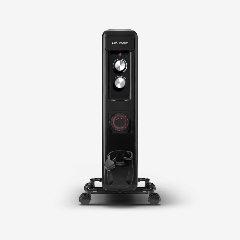 2500W Compact Oil Filled Radiator with 11 Fins - Black | Free Delivery ...