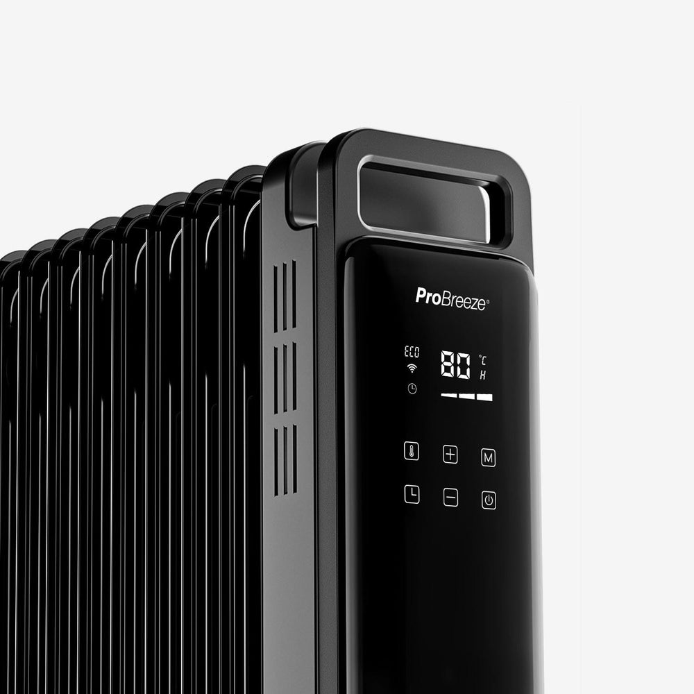 OmniWarm 2500W Oil Filled 11 Fins Eco Radiator Heater With Digital ...