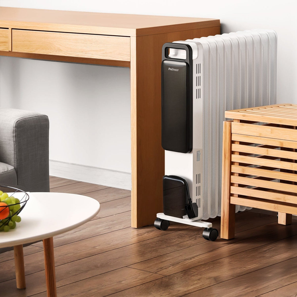 OmniWarm 2500W Oil Filled 11 Fins Eco Radiator Heater With Digital ...